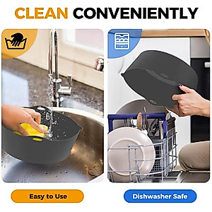 Buauty Crock Pot Liners Fit 7 Quart Oval Crockpots, Food-grade Silicone Large Size Slow Cooker Liners Leakproof & BPA Free & Dishwasher Safe & Reusable Liner Instead of Disposable Crock Pot Liner(7Quart)