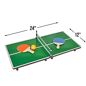 Rhode Island Novelty 24" X 12" Mini Ping Pong Game, 1 Set per Order