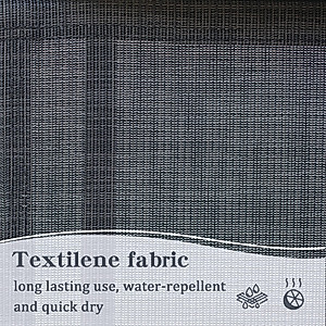 Domi Outdoor C Spring Motion Chair,Patio Bistro Set of 2, All-Weather Conversation Armchair with Ottoman & Quick Dry Textile for Porch,Deck,Yard,Garden,Lawn