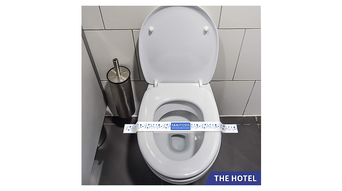 Hygienic Toilet Seat Bands for Hotels | ESSENTIAL - 16.5" Disposable Straps