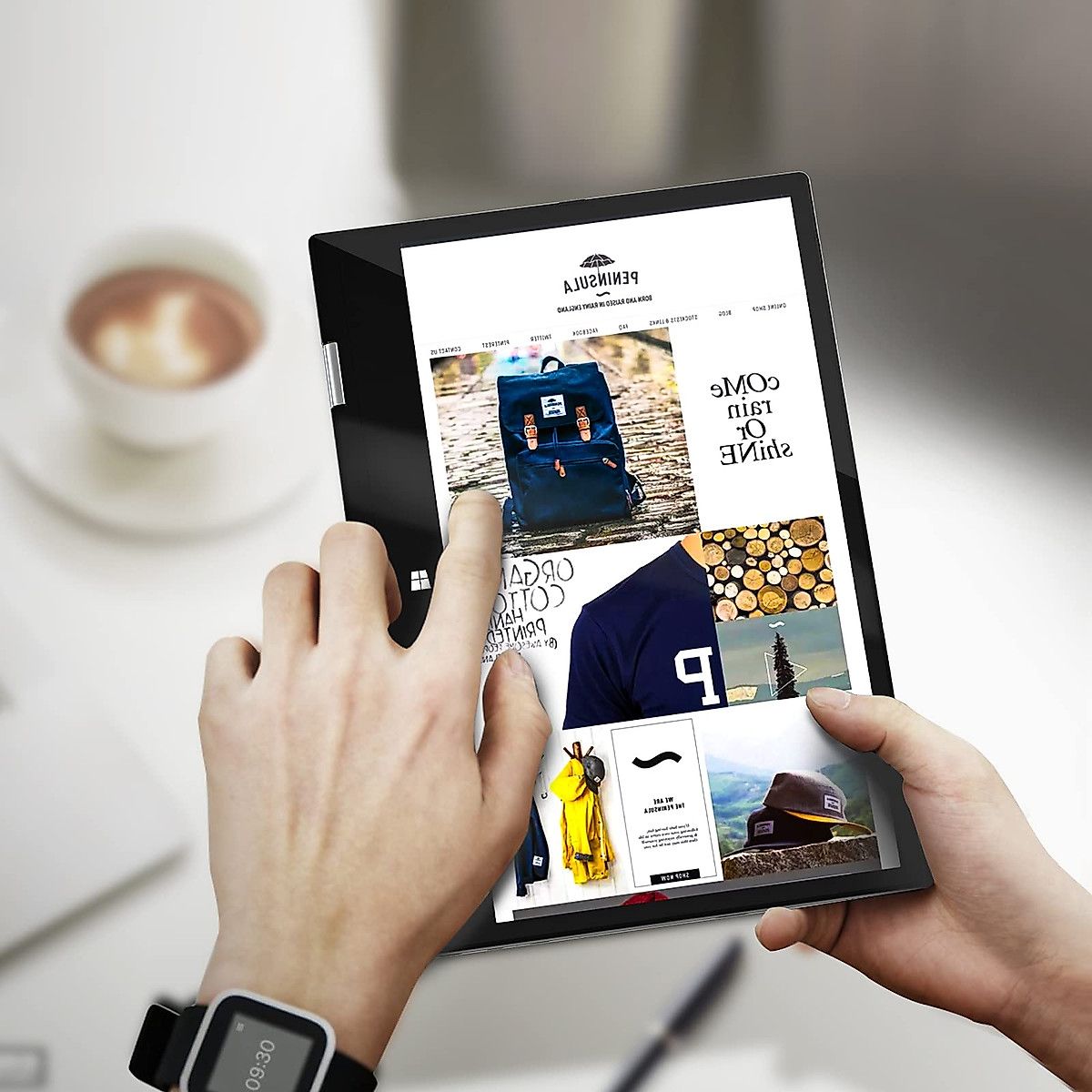 TOPOSH 2 in 1 Laptop, Windows 10 Home Tablet,Ram 8GB ROM 256GB SSD,11.6Inch Touch Screen,Processor Celeron N4120, Metal Body, WiFi and Bluetooth- Silver