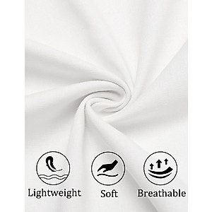 COOFANDY Men's Cotton Linen Pants Elastic Waist Lightweight Casual Pants Slim Fit Yoga Beach Pants with Pockets