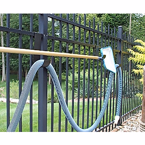 MIDE Products Aluminum Slip-on Fence Hooks, Fits 1-1/4 Inch to 1-5/8 Inch Thick Fences, 10" Long, Black