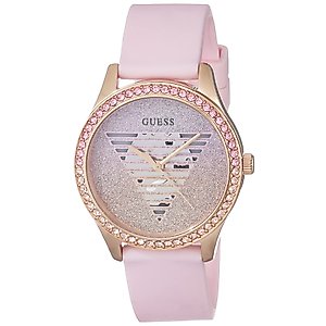 GUESS Ladies 38mm Watch - Pink Strap Rose Gold Dial Rose Gold Tone Case
