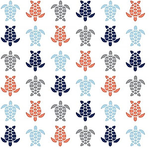 GROW WILD Changing Pad Cover 3 Pack | Soft & Stretchy Jersey Cotton | Baby Changing Table Pad Cover | Diaper Changing Pad Covers for Girls or Boys | Wipeable Sheets | White Blue Turtle Whale Ocean