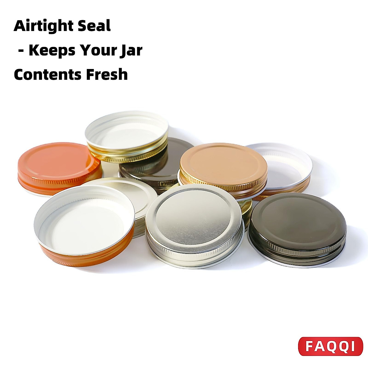 Stainless Steel One-Piece Mason Jar Lids, Regular Mouth