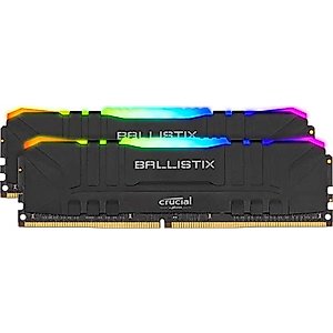 Crucial Ballistix RGB 3000 MHz DDR4 DRAM Desktop Gaming Memory Kit 32GB (16GBx2) CL15 BL2K16G30C15U4BL (Black)