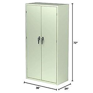 HON Assembled Storage Cabinet, 36w x 24.25d x 71.75h, Light Gray