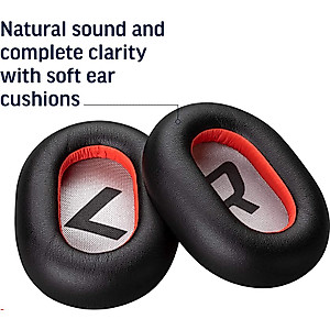 Zotech Replacement Leather Earpads Cushions for Plantronics BackBeat PRO 2, Voyager 8200 UC Headphones (Black)