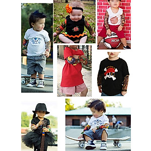 iToolai Temporary Tattoo Sleeves for Kids, Fake Slip On Arm Sunscreen Sleeves, 6pcs - Eagle,Skull,Dragon,Clown, Snake,etc