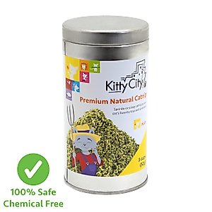 Kitty City Cat Premium Natural Catnip Tin, Premium Catnip Bag and 3-Pack, Catnip with Silvervine, Catnip Spray