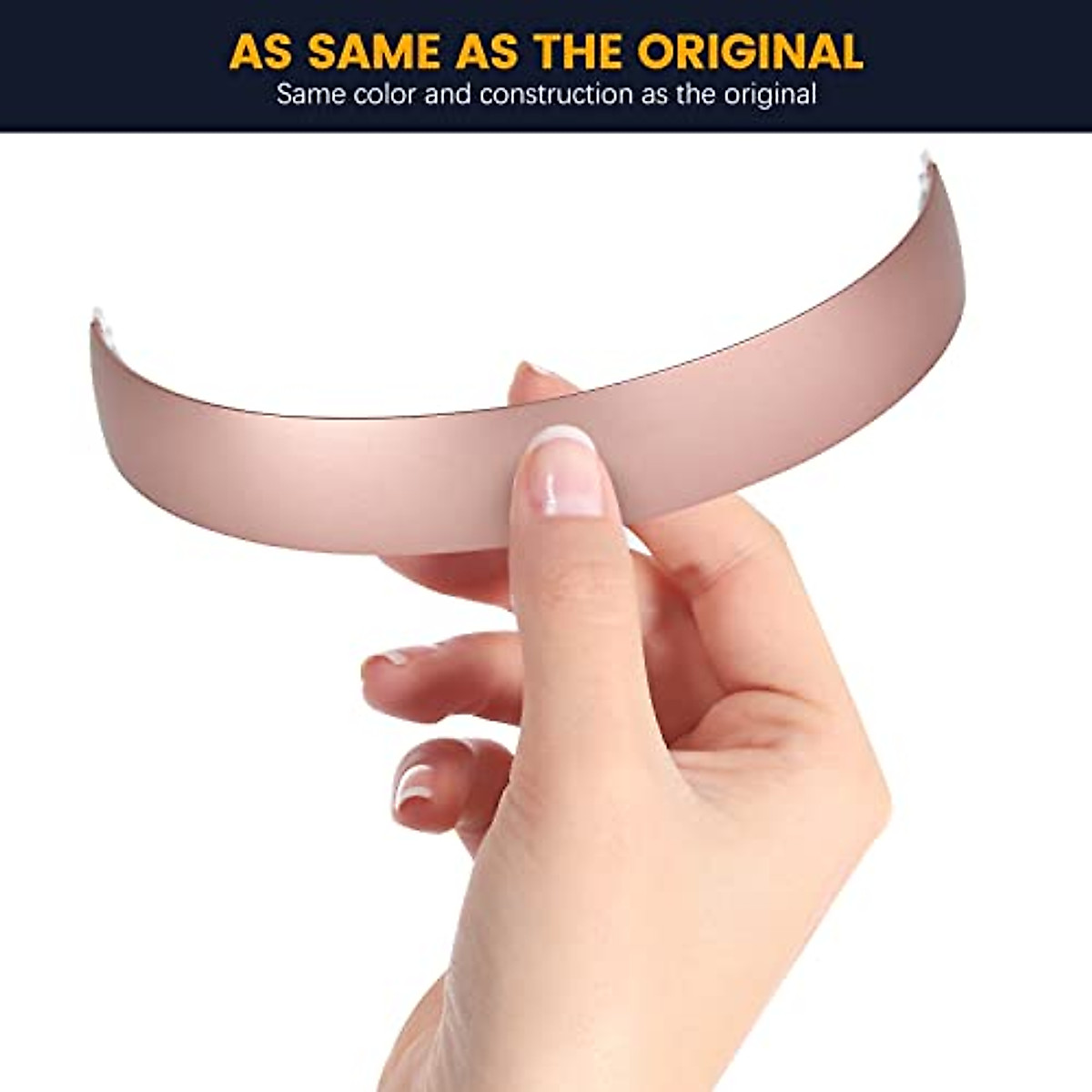 Solo 3 Headband Replacement Parts, OEM Quality Solo 2 Headband Accessories Replacement for Beats by Dre Solo3 Wireless/A1796 Solo2 Wired/Wireless(B0518/B0534) On-Ear Headphones (Rose Gold)