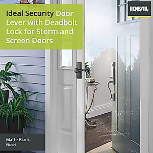 Ideal Security Storm Door Handle Set with Lock (4 Piece Set)