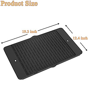 MOASKER 7566 Double Reversible Grill Griddle for Weber Genesis 300 Series(Model Years 2007-2016), E-310 E-320 E-330 S-310 S-320 EP-310 EP-320 CEP-310 CEP-320, Cast Iron Cooking Grate Replacement Parts