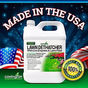 Covington Liquid Lawn Dethatcher, Liquid Aerator Aerating Soil Loosener to Condition Compacted Soil, Humic Grass Thatch Remover Buster, Kid and Pet Safe, 32 Oz