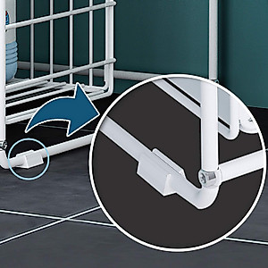 poplarbox Metal Basket Organizer 2 Tier Sliding Basket Organizer Drawer Under Sink Cabinet Storage Organizer Drawer Storage Shelf Spice Rack for Kitchen Countertop Pantry Bathroom Office Desktop