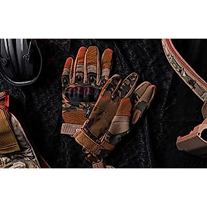 Glove Station The Impulse - Tactical Shooting Gloves for men with Touchscreen Compatibility, Lightweight Design and Outstanding Grip for Outdoor, Sports, Motorcycle and Work - Green, Medium Size