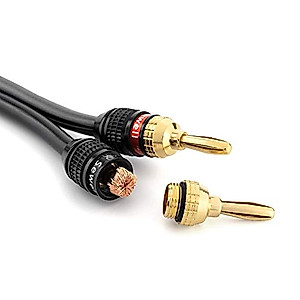 Deadbolt Banana Plugs 5-Pairs by Sewell, Gold Plated Speaker Plugs, Quick Connect