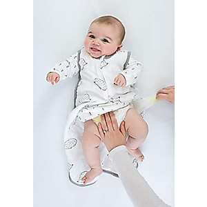 SwaddleDesigns Cotton Muslin zzZipMe Sleeping Sack, Wearable Blanket with 2-Way Zipper, Black Hedgehog, Large (12-18 Month) (Pack of 1)