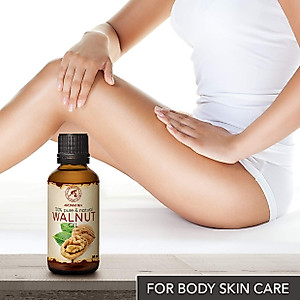 AROMATIKA Walnut Oil 1.7 Fl Oz (50ml) - Juglans Regia Seed Oil - USA - 100% Pure & Natural - Intensive for Face Care - Body - Hair - Skin - Nails - Hands - Good w/Essential Oil