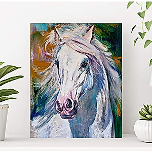 Wall Art Equestrian Horse Lovers Painting Print Glam Modern Art Poster Print Designer Brand