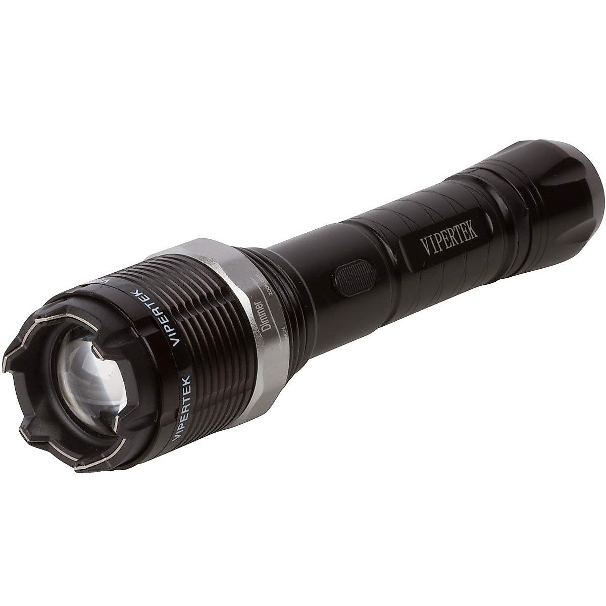 VIPERTEK VTS-T01 Aluminum Stun Gun for Self Defense Rechargeable with LED Flashlight