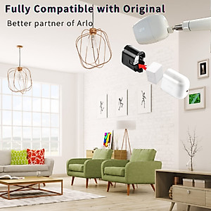 NBZZ Battery for Arlo Pro 3 Pro 4 with Dual Charger Rechargeable Battery 4800mAh for Arlo Ultra Ultra 2 Camera Battery Accessories VMC4040P VMA5400 4800mAh (2 Batteries with Charger Hub)