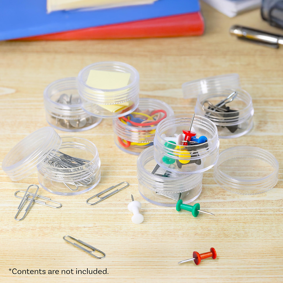 The Beadsmith Personality Case - Clear Storage Organizer Box, 9.5 x 6.4 inches - Includes 24 Small Containers with lids – 1.5 x 0.8 inches, Bead Holder