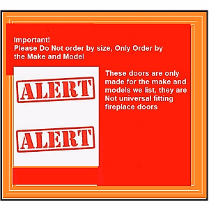 Temco Prefab Fireplace Door | Frame Included | Easy to Install | Fits ONLY Models: TFC42-3, TFC42-4, TLC42-3, TLC42-3I, TLC42-4, TLC42-4I