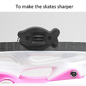 RiToEasysports Ice Skate Edge Blade Sharpener Ball Knife Skate Sharpener Grindstone Grinding Tool(Black) Ski