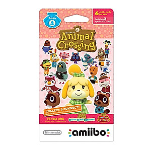 Nintendo Animal Crossing Cards Series 4 (Pack of 6 Cards) and Mario Sports Superstars amiibo (Pack of 5 Cards) - Bundle - Nintendo Switch ,3DS and Wii U