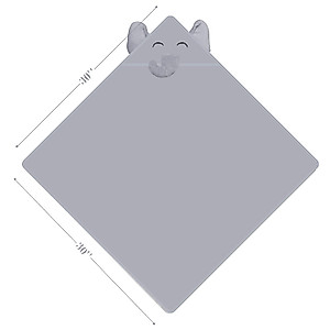 YOYOO Premium Baby Bath Towel – Viscose Derived from Bamboo, Baby Hooded Towels - Newborn Essential Cute Grey Little Elephant -Perfect Baby Registry Gifts for Boy Girl