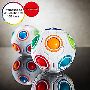CUBIDI® Original Rainbow Puzzle Ball I Brain Teasers for Kids Ages 6-10 I for Boys and Girls 6+ Years I Travel Toy for Children | Fidget Ball Magic Ball