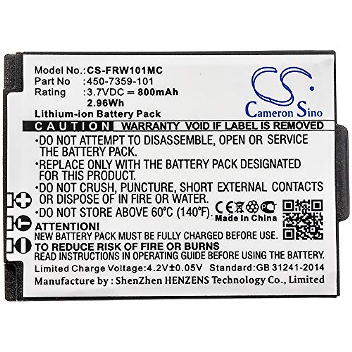 Estry 450-7359-101 Battery Replacement for FrontRow FR Wearable Lifestyle Juno ISM-01 ITM-01 Pendant Microphone Battery