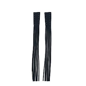 Motorcycle Black Leather Brake Clutch Lever Grip Cover with Fringes for Honda Shadow Sabre