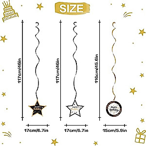 Nelbiirth Happy 30th Birthday Party Decorations Set,30th Birthday Gold Swirls Streamers with Gold Table Ballon Stand Kit,Cheers to Thirty Years Old Bday Party Decorations.