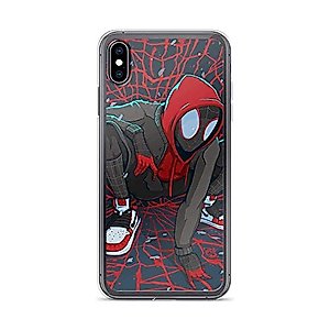 wogehote Compatible with iPhone 7/8 Case Miles Morales Hoodie Movies Super Heroes Pure Clear Phone Cases Cover
