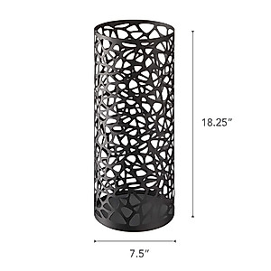 Yamazaki Home Umbrella Stand - Storage for Umbrellas and Walking Canes Steel One Size Black