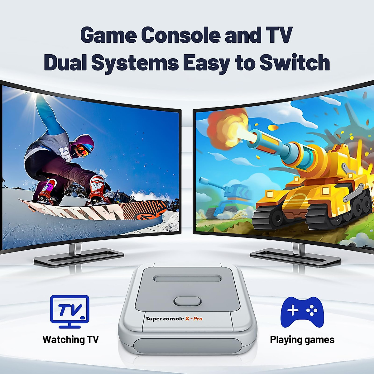 Kinhank Super Console X Pro with 117000+ Games, 63+ Emulators, 4K TV Output, WiFi/LAN, 2 Wireless Controllers