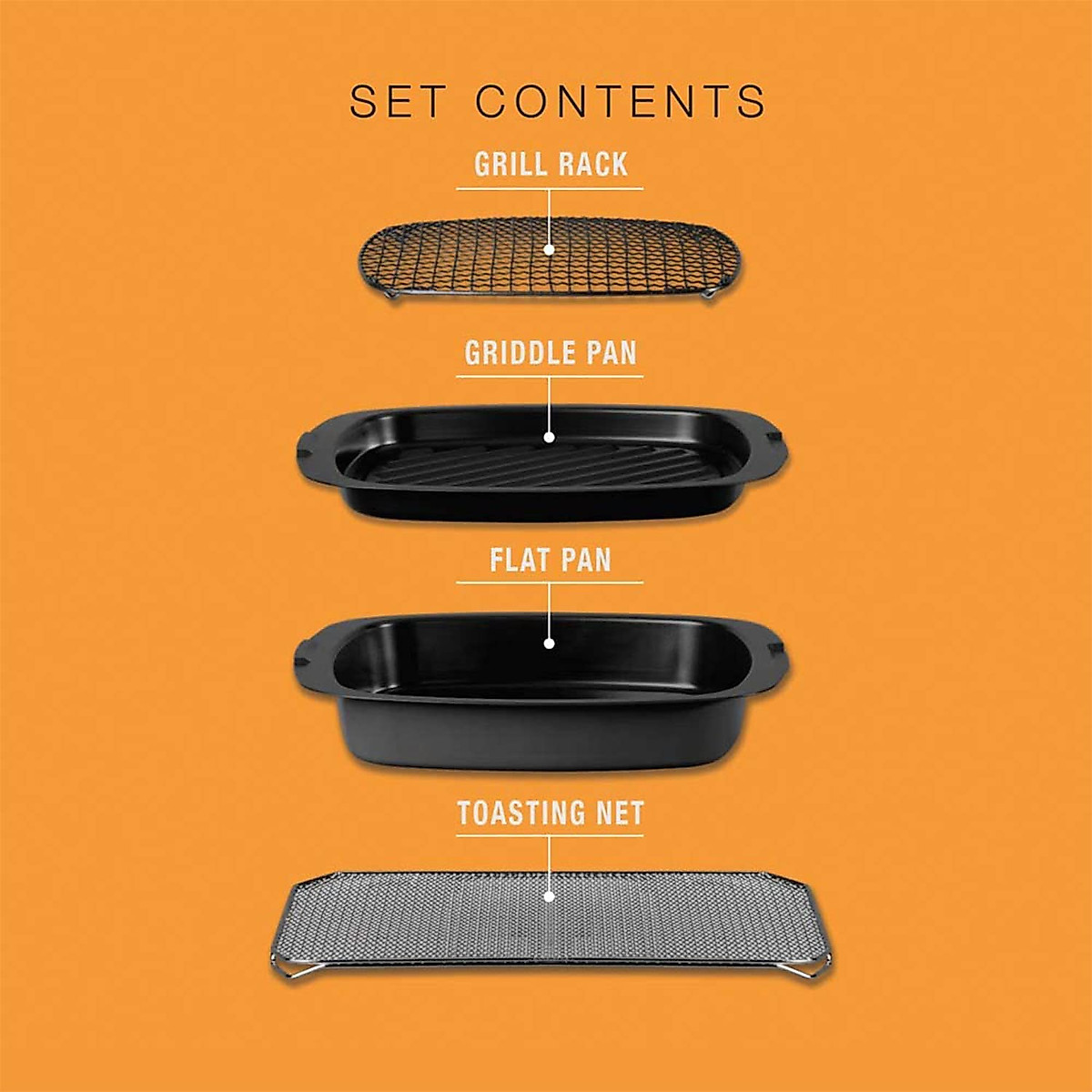 Sengoku SET-G16A(K) HeatMate Instant Heat Mini Countertop Oven Toaster Oven with Graphite Technology, 4 Non-Stick Pans for Toasting & Baking, Black