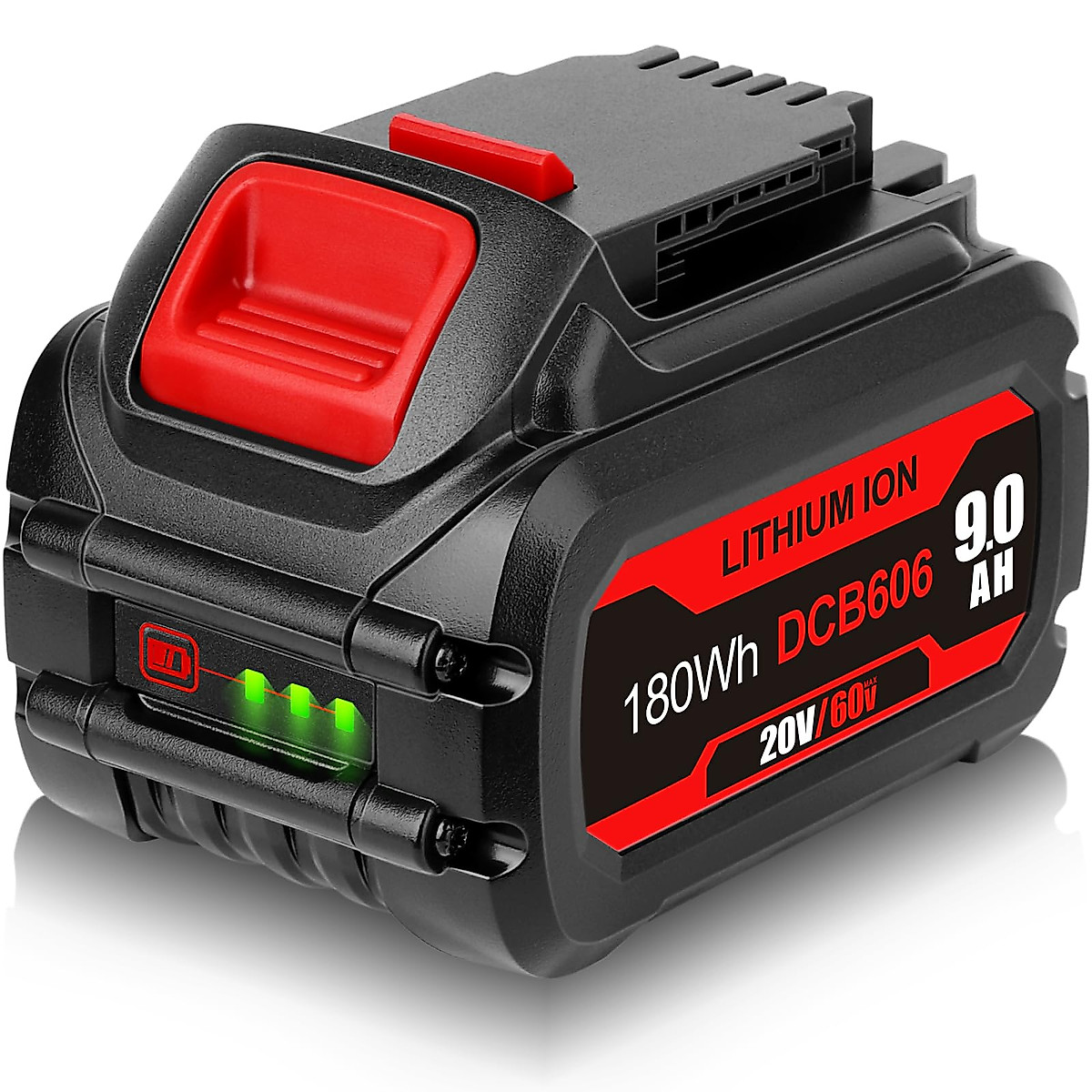 DSANKE DCB606 20V/60V 9.0Ah Battery Replace for DeWalt 60V Flexvolt Battery Compatible with DeWalt DCB606 DCB612 DCB606-2 DCB609 DCB609-2 DCB204 DCB205 DCB206 20V/60V/120V MAX Cordless Power Tools