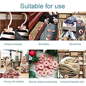 Omio Cedar Blocks for Clothes Storage - 54 Pcs 100% Aromatic Red Cedar Rings for Wardrobe Closets and Drawers, Cedar Wood Rings for Clothes Storage