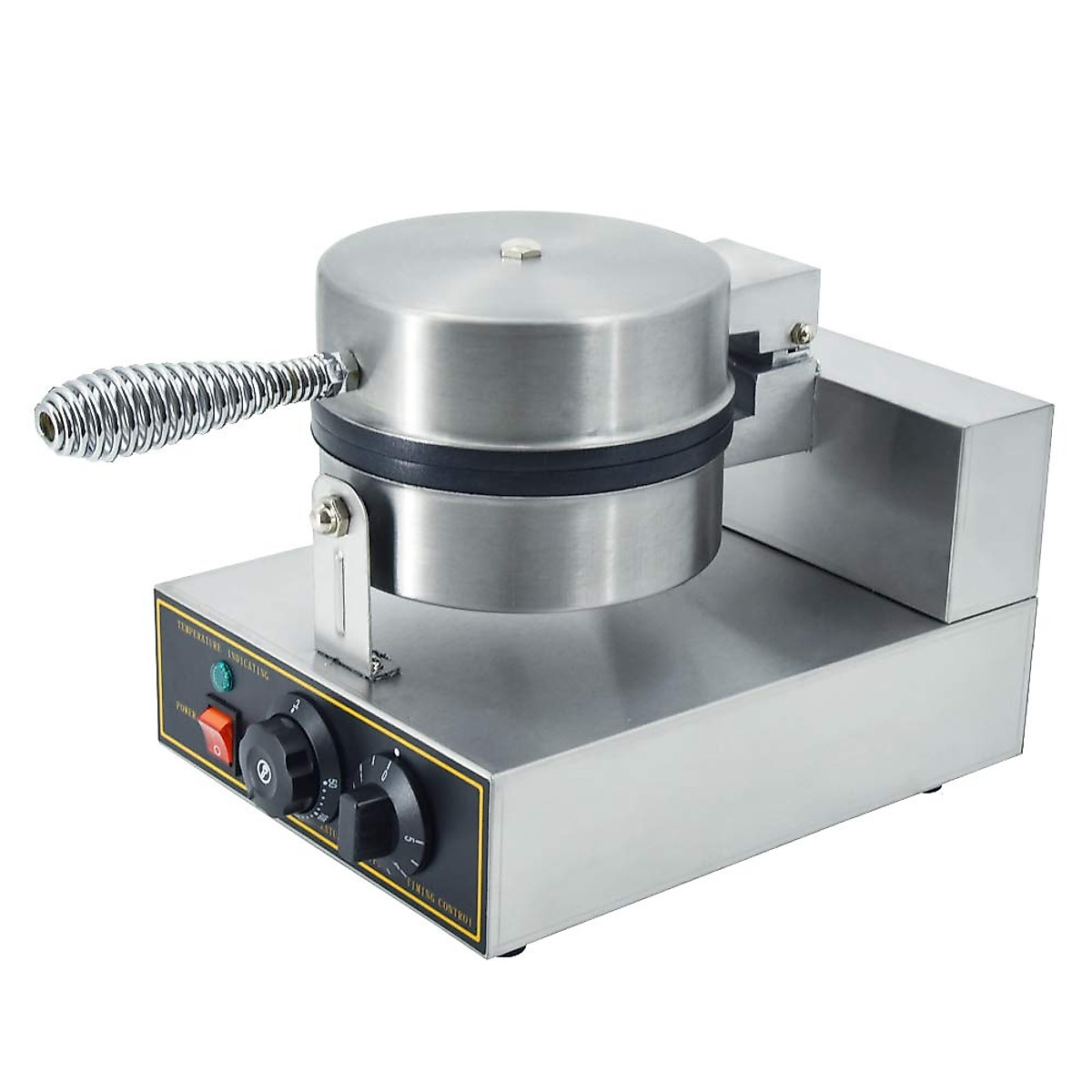 TAIMIKO Commercial Waffle Maker 1400W Nonstick Electric Waffle Machine Stainless Steel 110V Temperature and Time Control Waffle Bake Machine for Home,Commercial Use