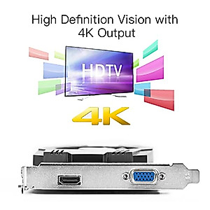 KAER GeForce GT 1030 GDDR5 2GB 64 Bit VGA HDMI Outputs PCI Express 3.0 x4 DirectX 12 Graphics Card, Nvidia Gaming PC Video Card