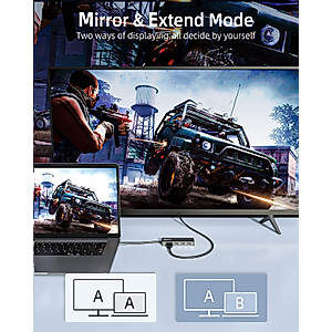 USB C Hub Adapter, USB C to HDMI Adapter 4k, 6 in 1 USB C Dongle with 100W Power Delivery,3 USB 3.0 Ports, 3.55mm Audio Port Compatible with MacBook Ipad HP Dell XPS and More Type C Device