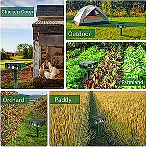 Animal Repeller -Outdoor Solar Repeller -with Waterproof Motion Sensor -Cat / Squirrel Repeller -Drive Away Dog -Cat -Squirrel -Rabbit -Fox -Coyotes
