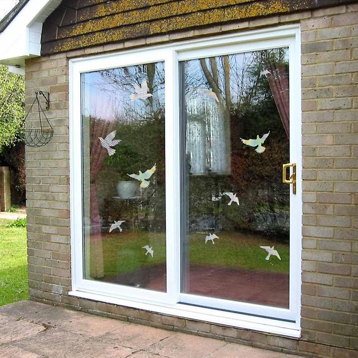 Anti-Collision Window Bird Stickers Decals Glass Door Protect and Save Bird Strikes (Reflective)