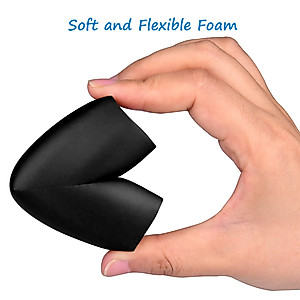 Furniture Edge and Corner Guards | 16.2ft +20.4ft Protective Foam Cushion |36ft Bumper 12 Adhesive Corners | Baby Child Proofing Set NonToxic and Safe for Table, Fireplace, Countertop | Black