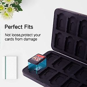 PERFECTSIGHT Cute Game Card Case for Nintendo Switch/Switch Lite/OLED, 24 Game Holder Cartridge Case for Game Cards and 24 SD Cards, Kawaii Portable Compact Storage Box (Grey Arceus, 24 Slots)
