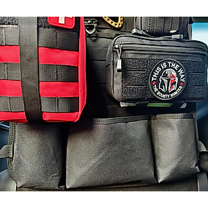 Vviitop Molle Seat Back Organizer, Tactical Car Seat Cover Organizer Panel with Pouches, Molle Universal Vehicle Panel (Black)